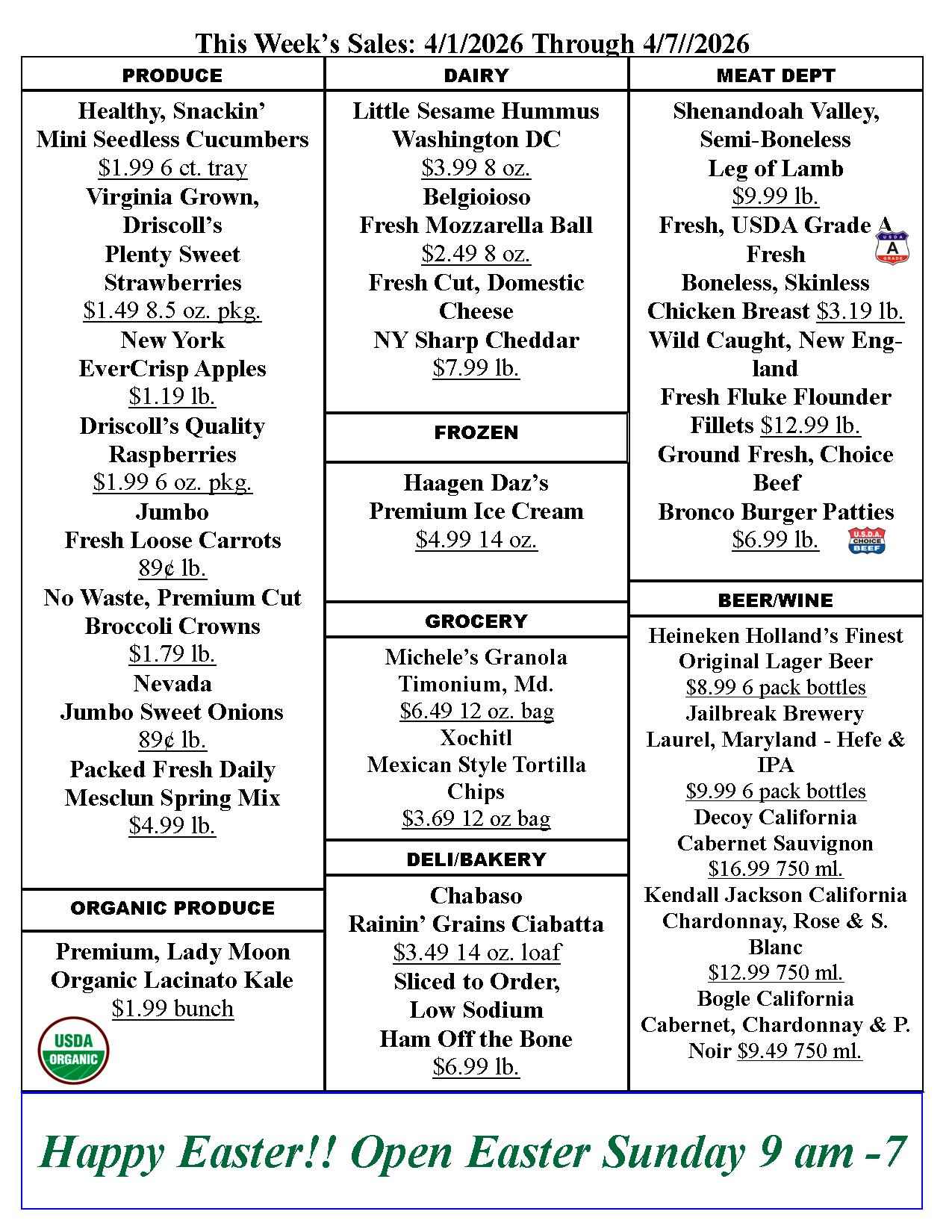 Weekly Specials » Grosvenor Market